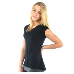 alex + abby women's finesse sleeveless tee large black