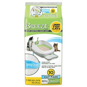 tidy cats purina breeze spring clean cat pads refill pack - 10-count pouches