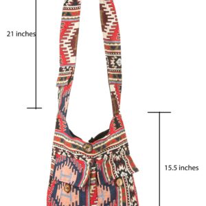 Tribe Azure Hobo Oversize Shoulder Bag Messenger Crossbody Aztec Purse Travel Shopping Beach Market Casual