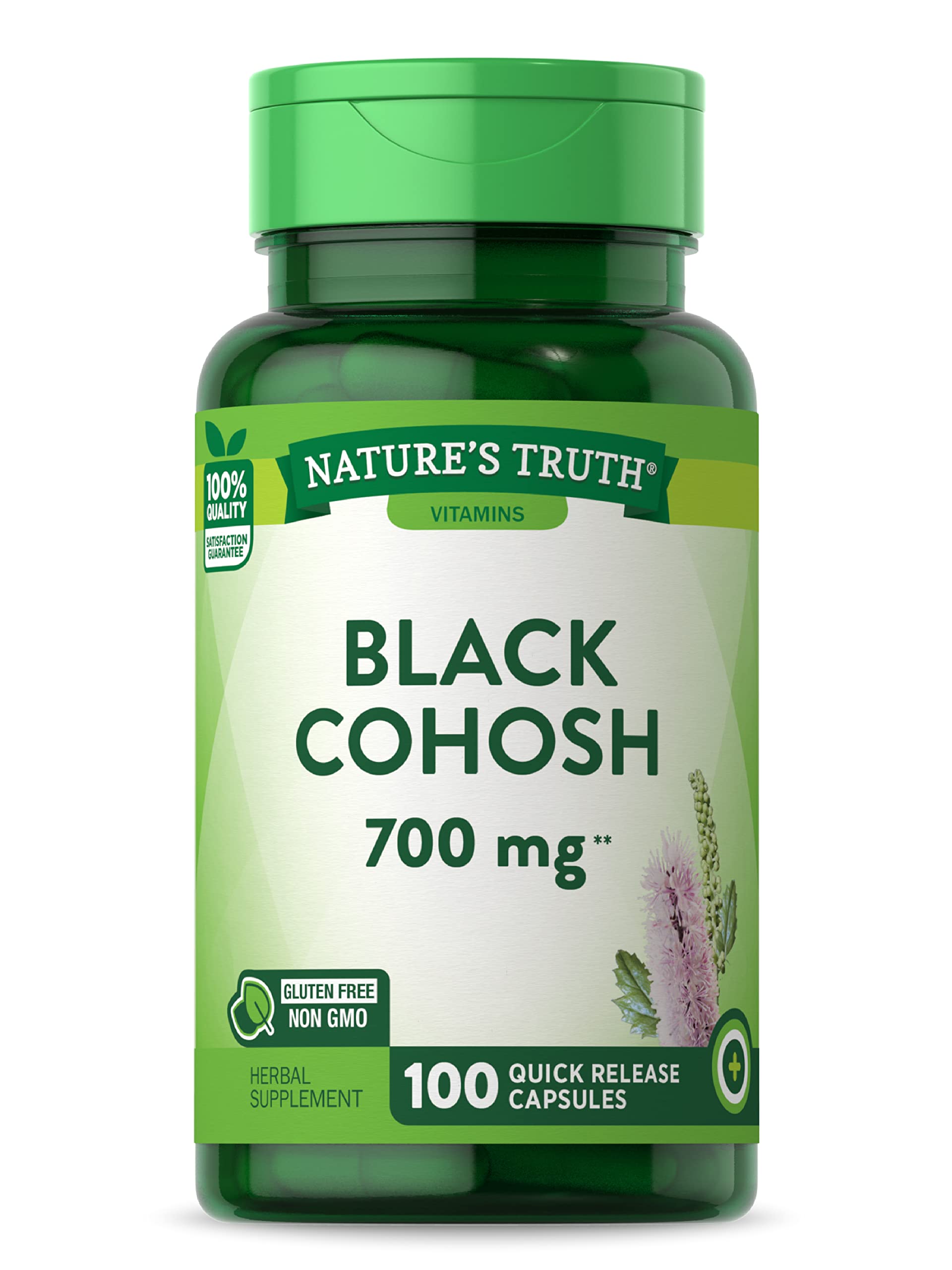 Nature's Truth Black Cohosh | 100 Capsules | Root Extract | Non-GMO, Gluten Free