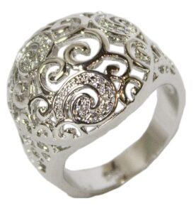 rs covenant women's rhodium plated dress ring vintage style filigree 109 (10)