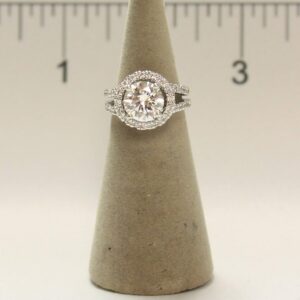 RS Covenant Women's Rhodium Plated Dress Ring Circle Brilliant Cut CZ 110 (8)