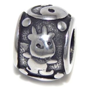 icyrose stainless steel chinese goat zodiac sign spacer charm bead for european snake chain bracelets