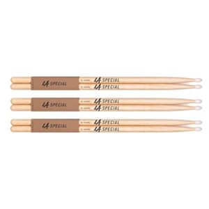 promark la specials - 5a drumsticks - drum sticks set for acoustic drums or electronic drums - oval nylon tip - hickory drum sticks - consistent weight and pitch - made in the usa - 3 pairs