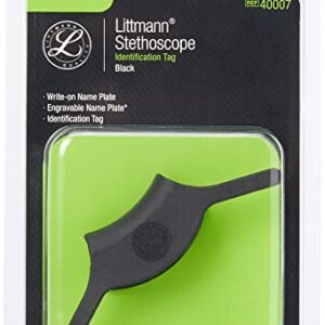 3M Littmann Stethoscope Identification Tag, Black, 40007