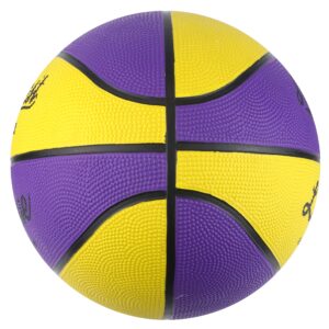 ND Sports Midwest Unisex's League Basketball, Yellow/Purple, Size 5