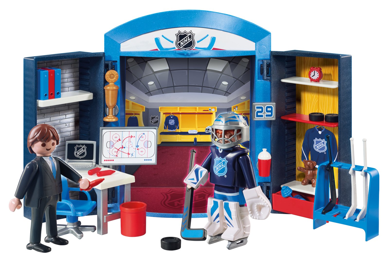 Playmobil NHL Locker Room Play Box, Blue