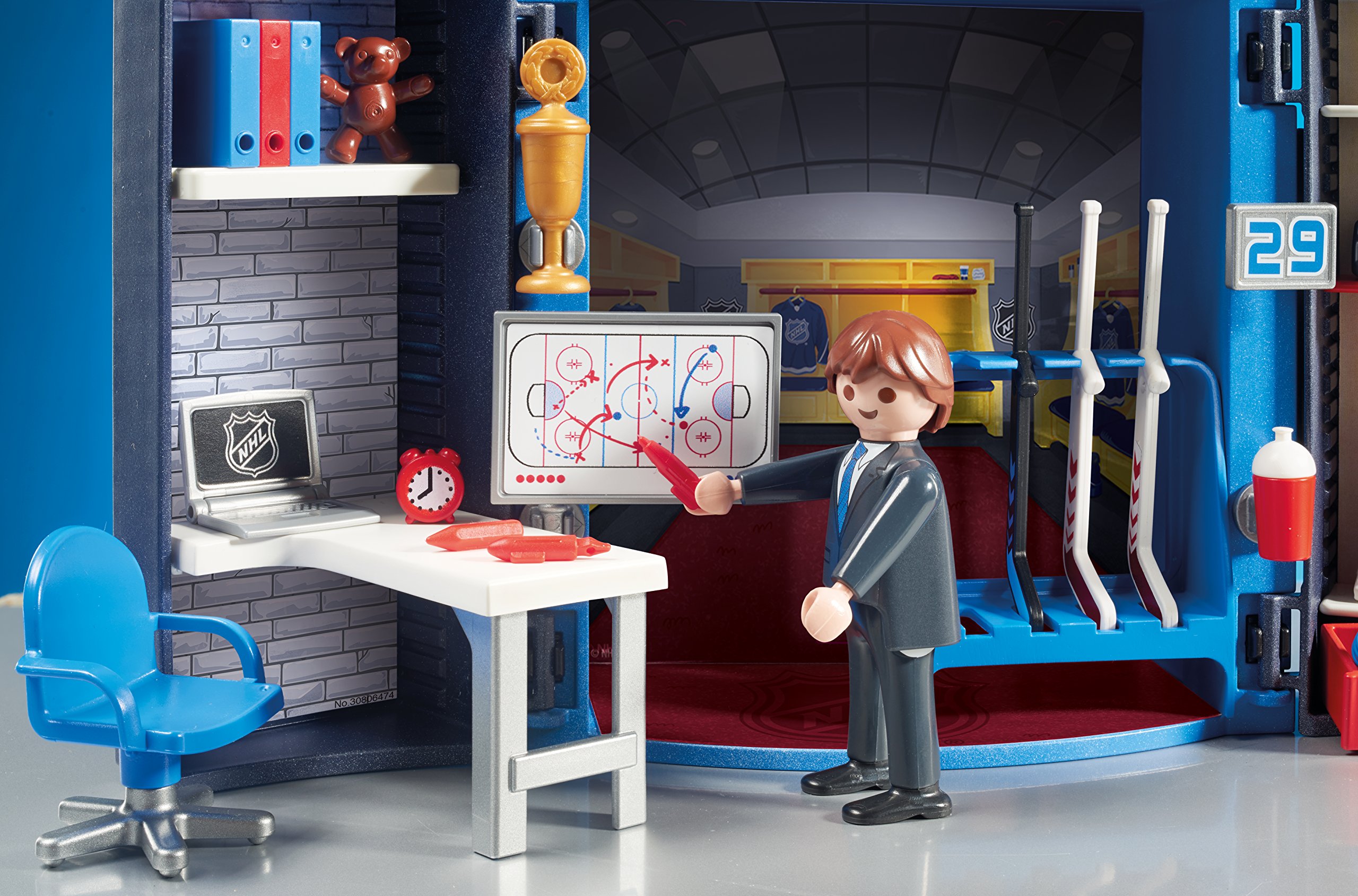 Playmobil NHL Locker Room Play Box, Blue