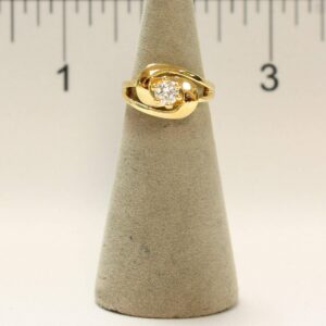 RS Covenant Women's 18 Kt Gold Plated Dress Ring Circle Cut CZ Solitaire 115 (6)