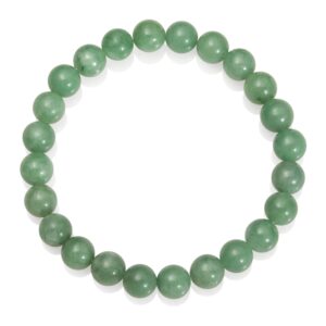 8mm natural jade gemstone stretch bracelet, 7.5"