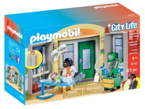 playmobil hospital play box building kit