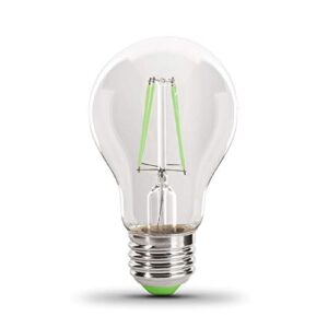 Feit Electric A19/TG/LED 40W Equivalent 4.5 Watt Dimmable Filament Clear Glass A19 LED Light Bulb, Green