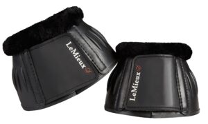 lemieux rubber bell with fleece overreach horse boots - protective gear and training equipment - equine boots, wraps & accessories (black - xlarge)