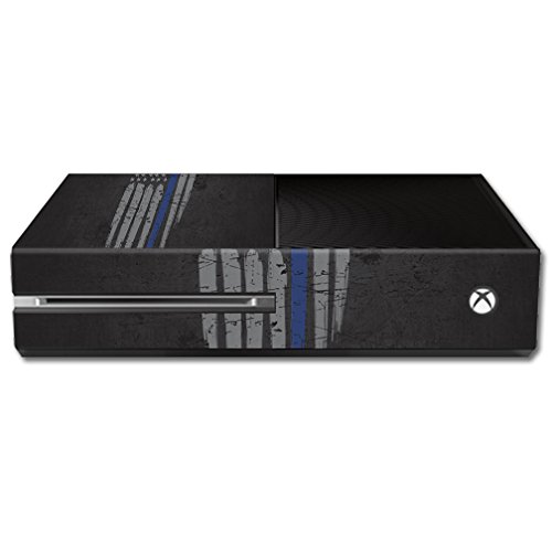 MightySkins Skin Compatible with Microsoft Xbox One - Thin Blue Line | Protective, Durable, and Unique Vinyl Decal wrap Cover | Easy to Apply, Remove, and Change Styles | Made in The USA