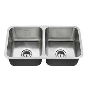 american standard 18db.9321800t.075 undermount 32x18 double bowl sink, stainless steel