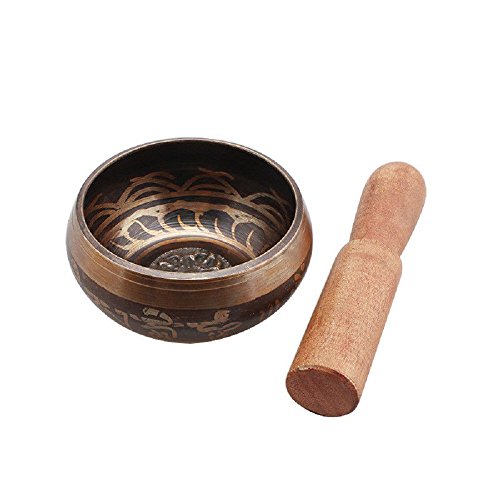 tibetan singing bowl with hand hammer buddhism yoga Meditation & body Relaxation (3")