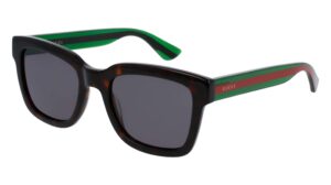 gucci fashion sunglasses, 52/21/145, avana / grey / green