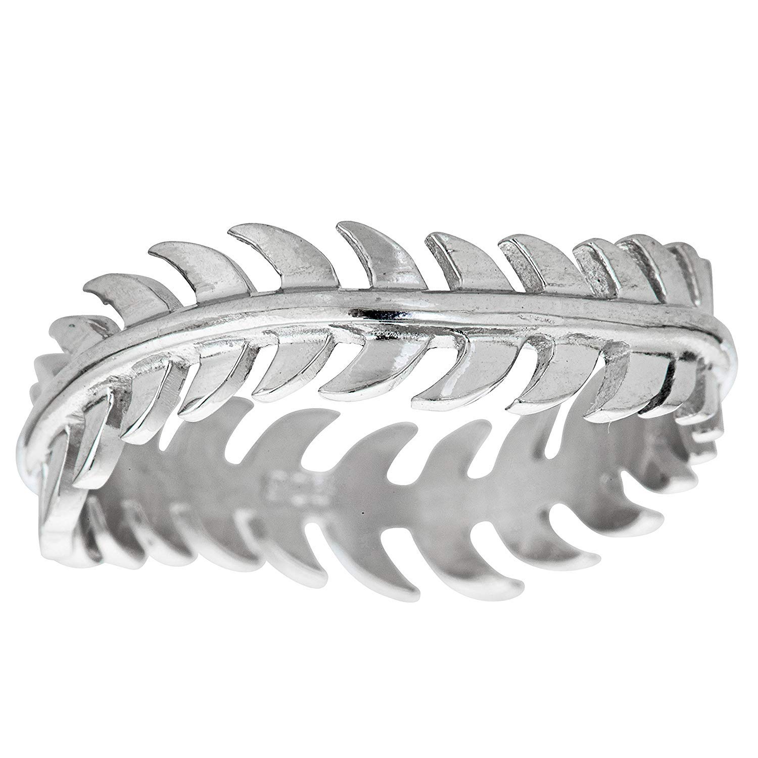 Sterling Silver Fishbone Eternity Ring