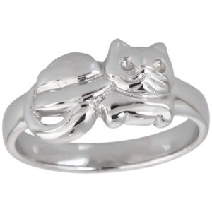 sterling silver cat ring