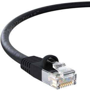 installerparts cat6 cable utp booted [black] - [2 ft] - [10 pack] - professional series - 10gbps, cat6 patch cable, cat 6 patch cable, cat6 ethernet cable, network cable, internet cable