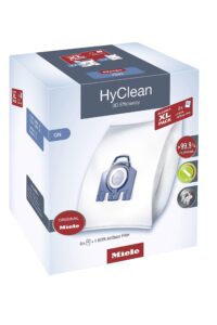 miele gn hyclean allergy xl 3d vacuum cleaner dust bags and sf-ha 50 hepa airclean filter for complete c2/c3, classic c1, s400/s600/s800, s2/s5/s8 vaccuum cleaners, pack of 8