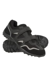 mountain warehouse mars kids adaptive non-marking sneakers black kids shoe size 2 us