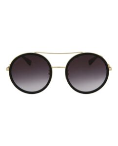 gucci casual rectangular sunglasses, gold (gold/grey), 56