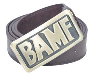 dazcos adjustable brown cosplay belt with bronze (brown style1)