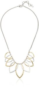 lucky brand two-tone petal statement necklace