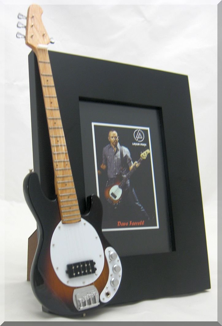 DAVE FARRELL Miniature Guitar Frame Stingray Bass Linkin Park