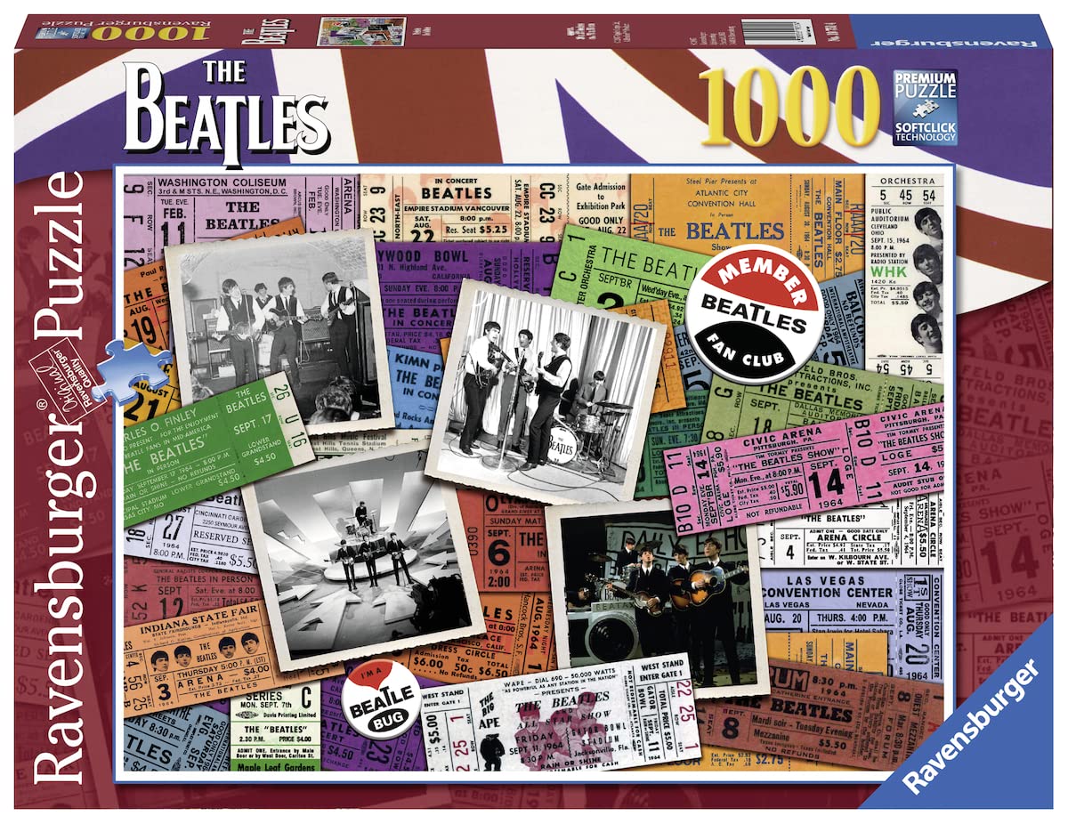 Ravensburger The Beatles Tickets 1000 Piece Jigsaw Puzzle for Adults – Every piece is unique, Softclick technology Means Pieces Fit Together Perfectly