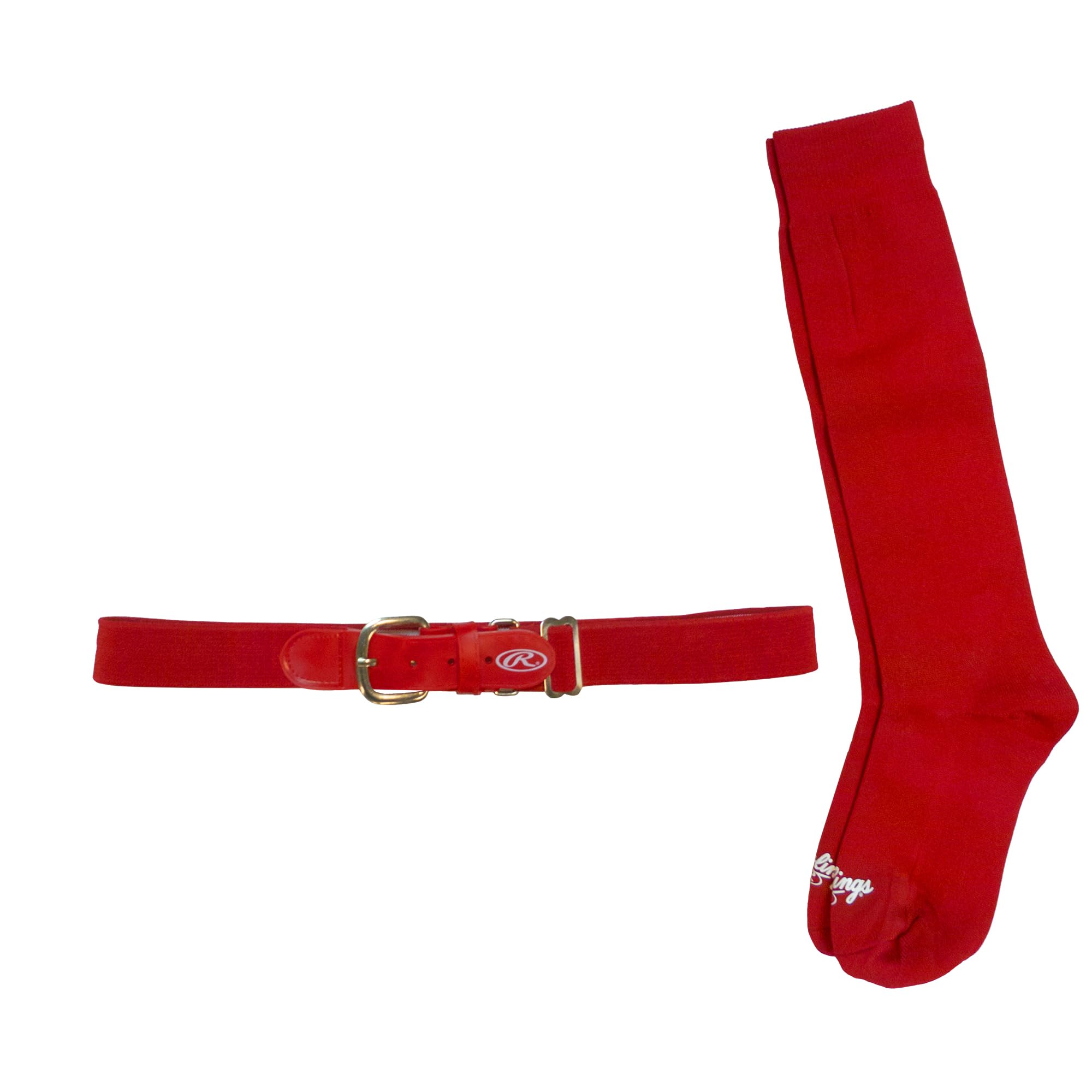 Rawlings Belt & Socks Combo | Baseball/Softball | Scarlet Red | Medium