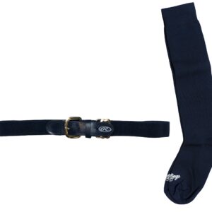 Rawlings Unisex Child Baseball Belt & Sock Combo, Navy, Small US