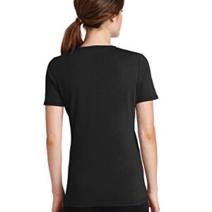 Port & Company Ladies Performance Blend V-Neck Tee Jet Black