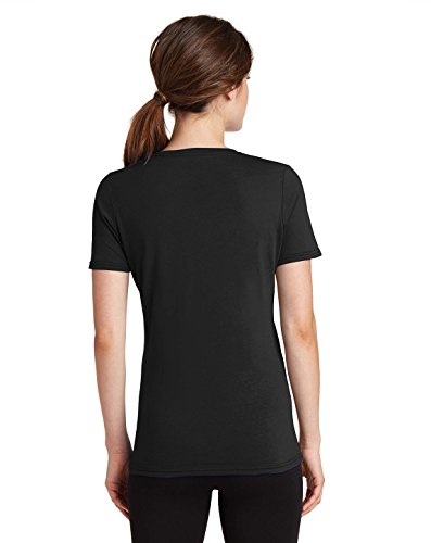 Port & Company Ladies Performance Blend V-Neck Tee Jet Black