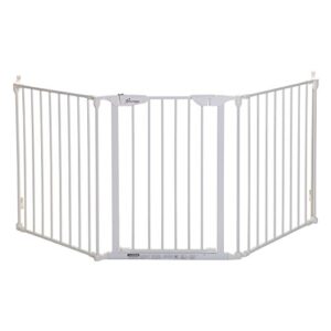 dreambaby newport adapta baby gate - use at top or bottom of stairs - for straight, angled or irregular shaped openings (white)