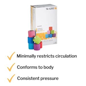 McKesson Elastic Self Adherent Cohesive Bandage, Multi-Color, Non-Sterile, 2 in x 5 yds, 1 Count, 36 Packs, 36 Total