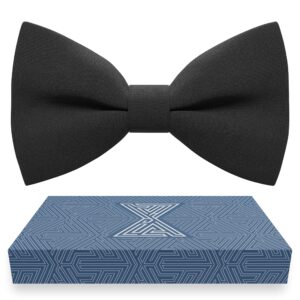 bow tie house black bow ties for men cool black bow tie - fabric pretied unisex adjustable big colorful fashion for womens mens wedding prom black bow ties in shop (large, black)