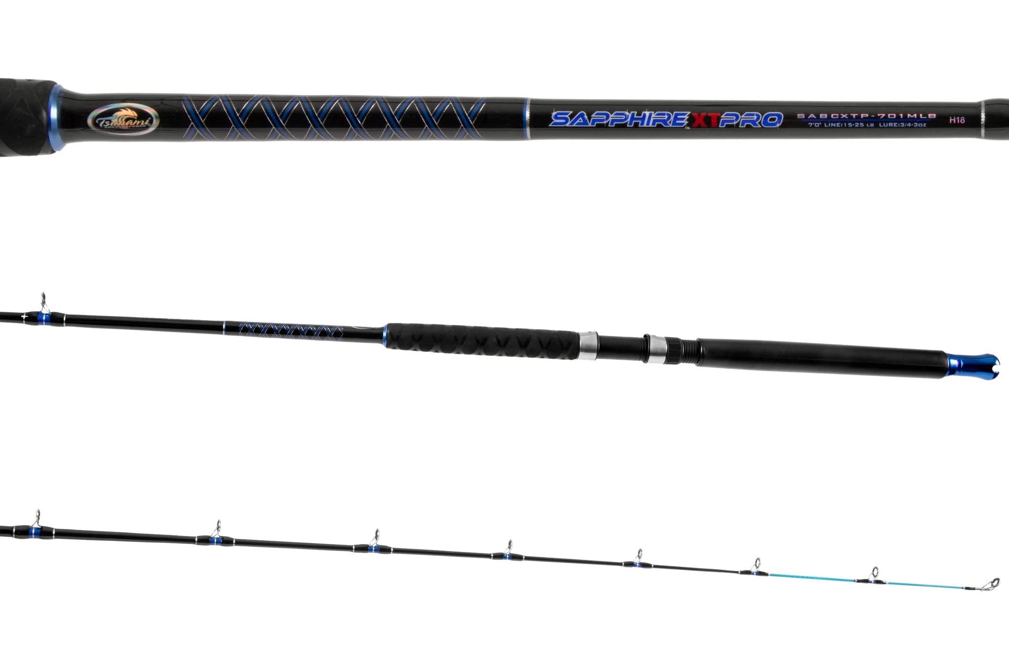 Saphire XT Pro Boat Conventional Jigging Rod (691M) - Black