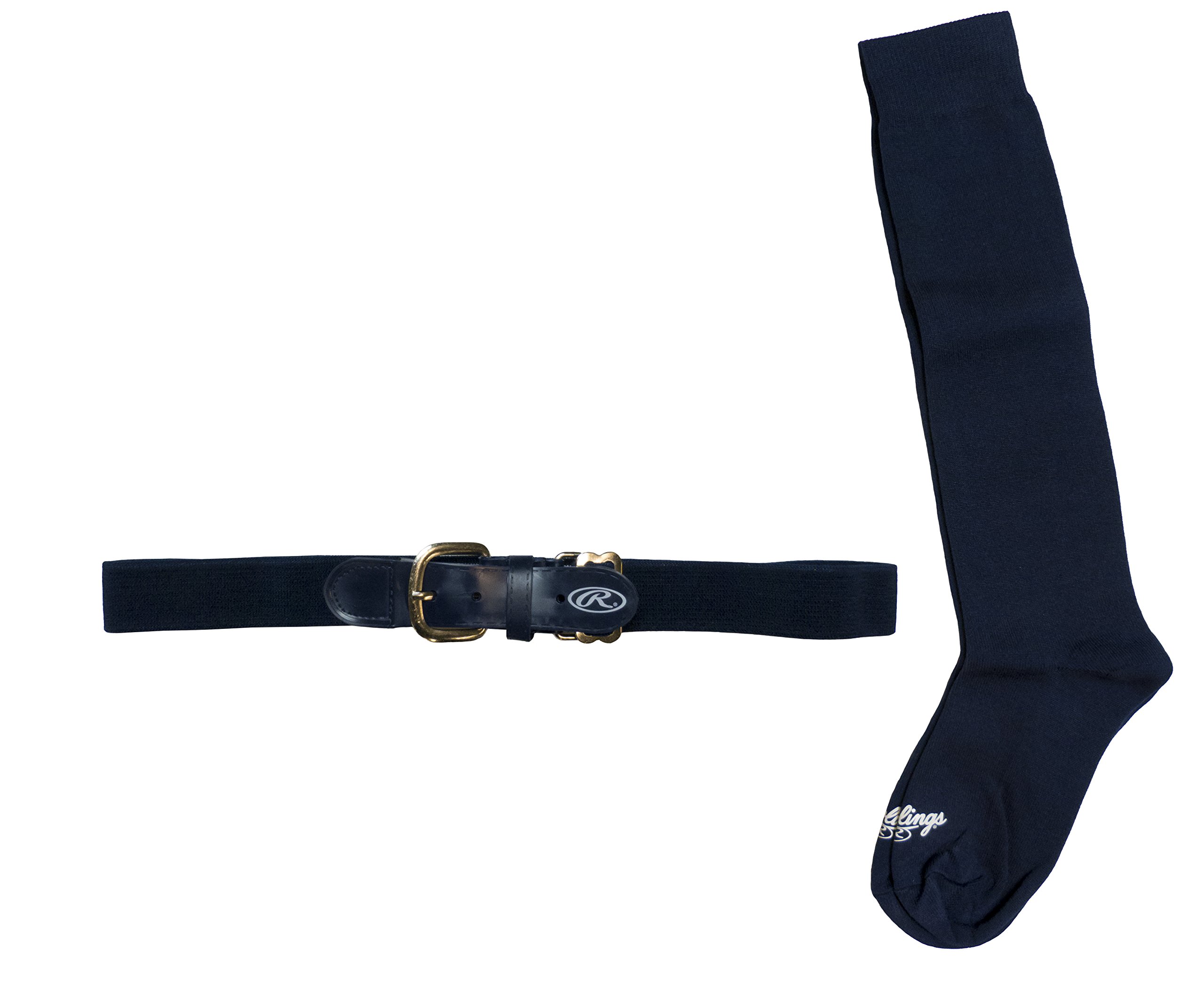 Rawlings Belt & Socks Combo | Baseball/Softball | Navy Blue | Medium