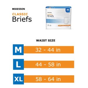 McKesson Classic Briefs, Incontinence, Light Absorbency, XL, 15 Count, 4 Packs, 60 Total