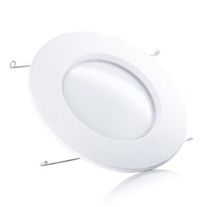 tcp (case of 2) elite 14w 5-6 inch recessed downlight retrofit trim kit in warm white (85w replacement, 3000k, e26 base, circle shape, led14dr5630k)