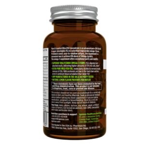 Pure & Essential Ultra Pure EPA Omega-3 Concentrate 500 mg, Wild Fish Oil, rTG, 90 Small Softgels