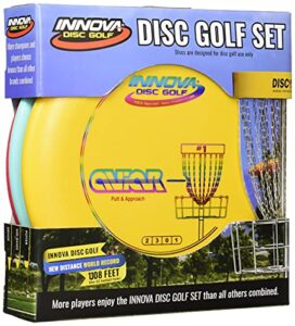 innova disc golf set – driver, mid-range & putter, comfortable dx plastic, colors may vary (3 pack)