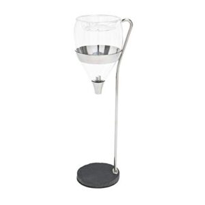 vagnbys wine table tower - wine aerator, dispenser- stainless steel - borosilicate glass