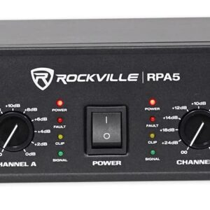 Rockville RPA5 1000w Peak / 400w RMS (200 x 2) 2 Channel Power Amplifier Pro/DJ Amp