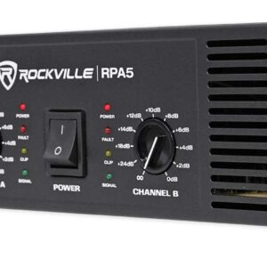 Rockville RPA5 1000w Peak / 400w RMS (200 x 2) 2 Channel Power Amplifier Pro/DJ Amp