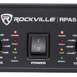 Rockville RPA5 1000w Peak / 400w RMS (200 x 2) 2 Channel Power Amplifier Pro/DJ Amp