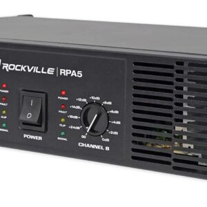 Rockville RPA5 1000w Peak / 400w RMS (200 x 2) 2 Channel Power Amplifier Pro/DJ Amp