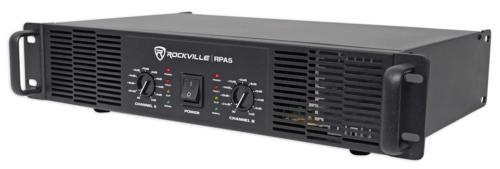 Rockville RPA5 1000w Peak / 400w RMS (200 x 2) 2 Channel Power Amplifier Pro/DJ Amp